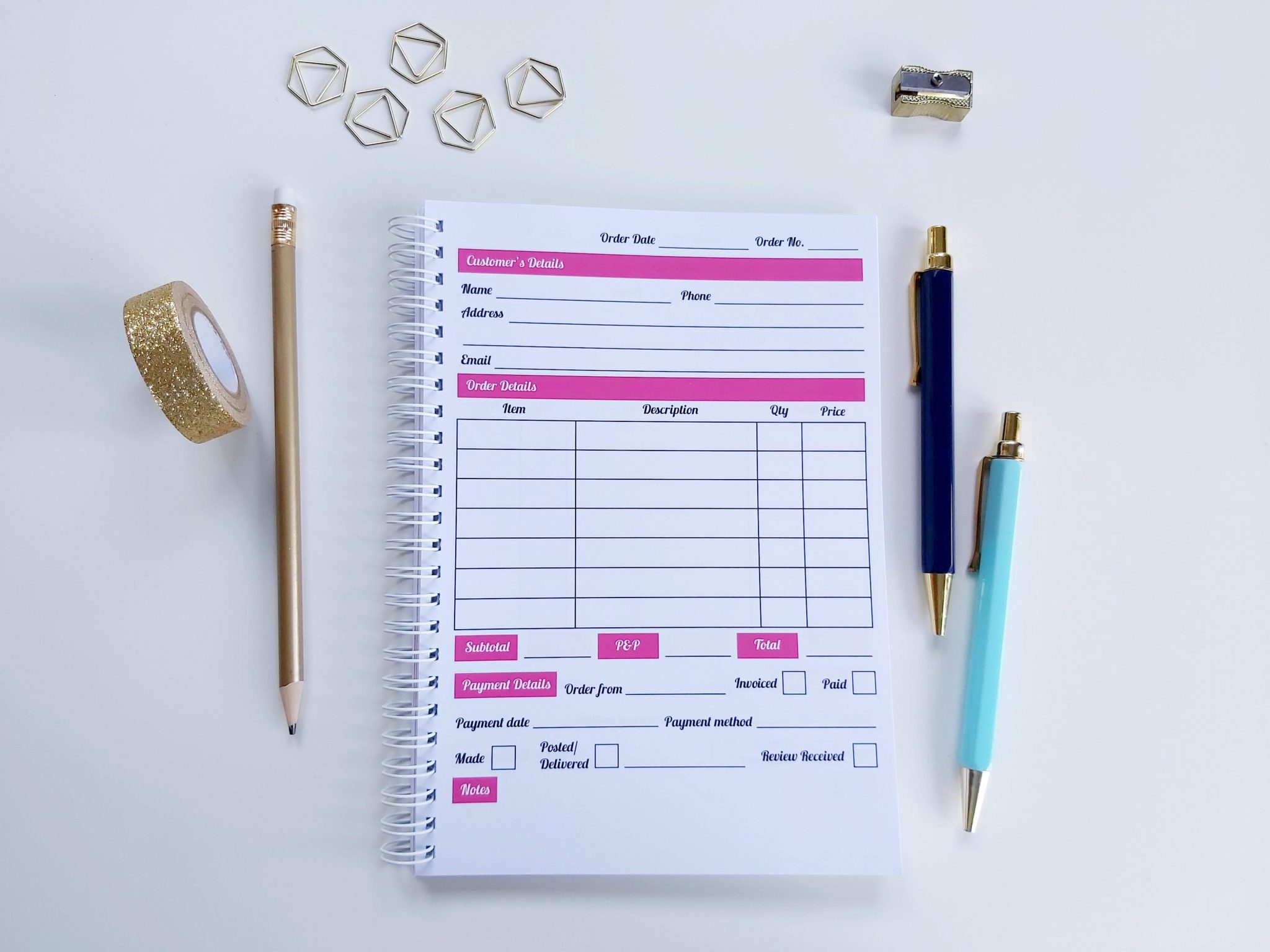 Business Custom Order Book