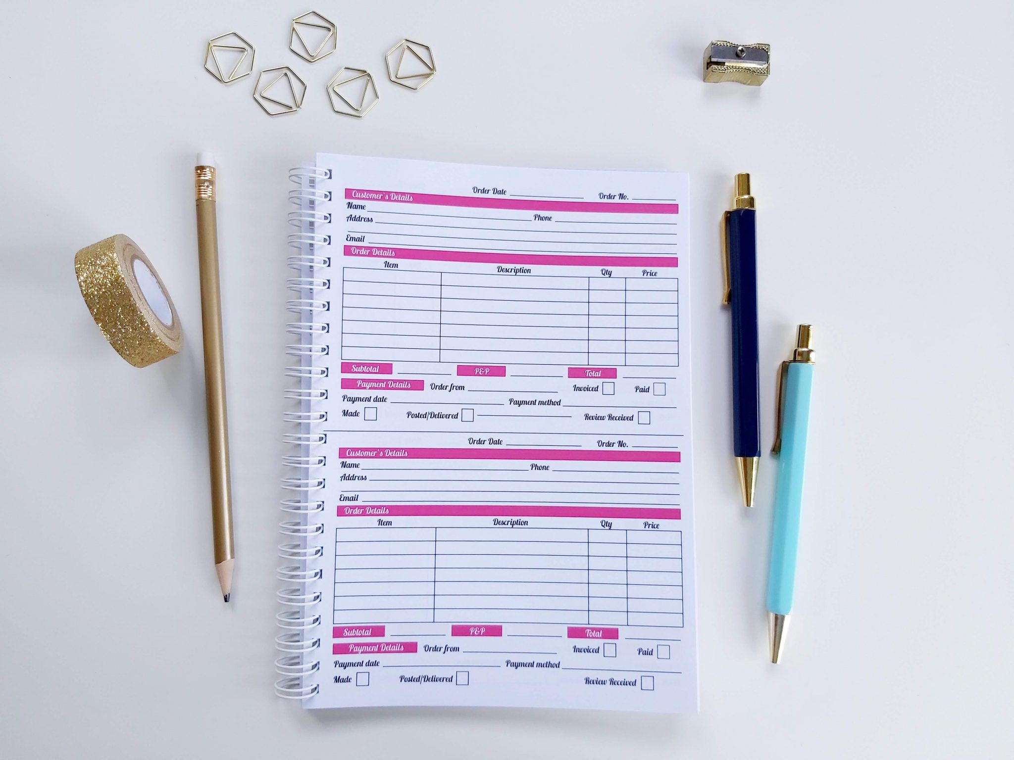 Business Custom Order Book