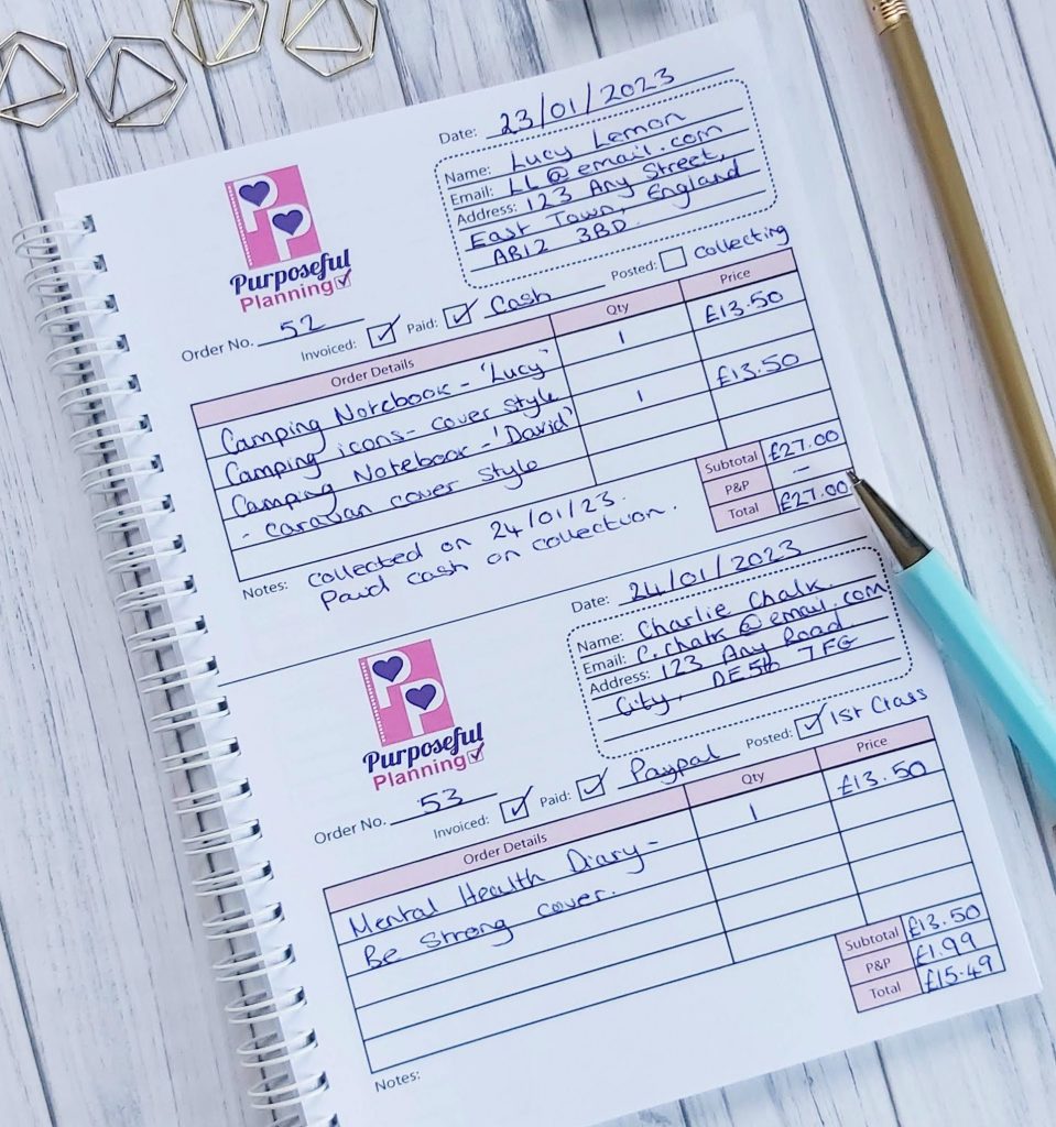 Business Custom Order Book