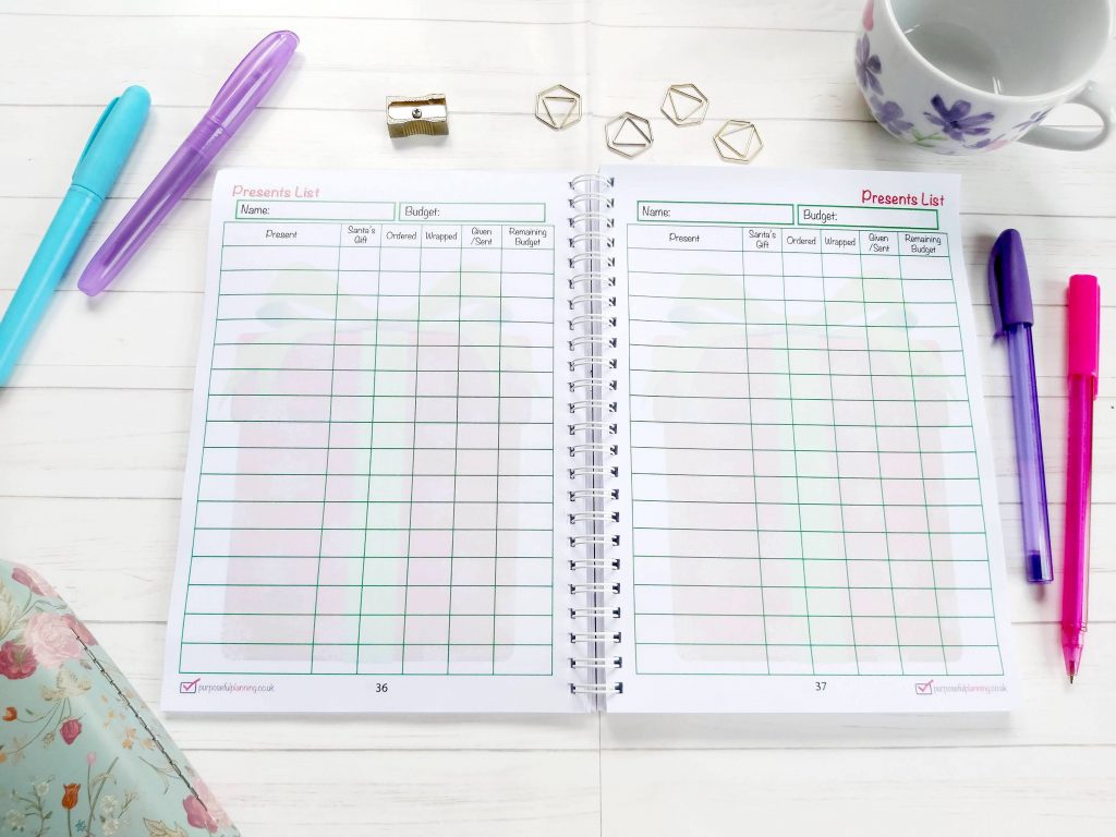 Christmas Planner Organiser Notebook