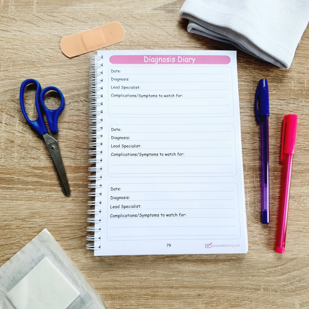 Personal Family Health Medical Diary Planner