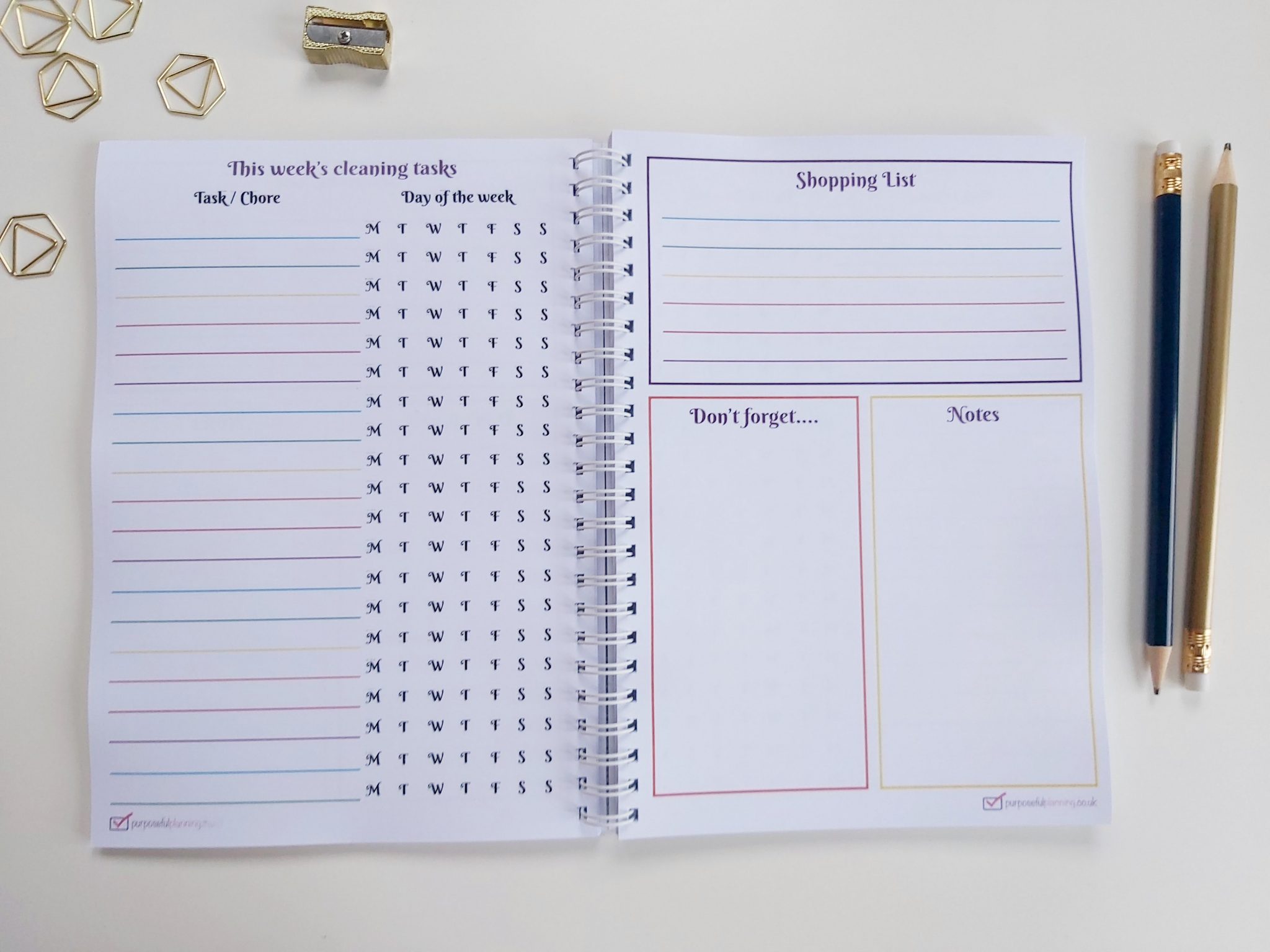Personalised Cleaning Diary Notebook