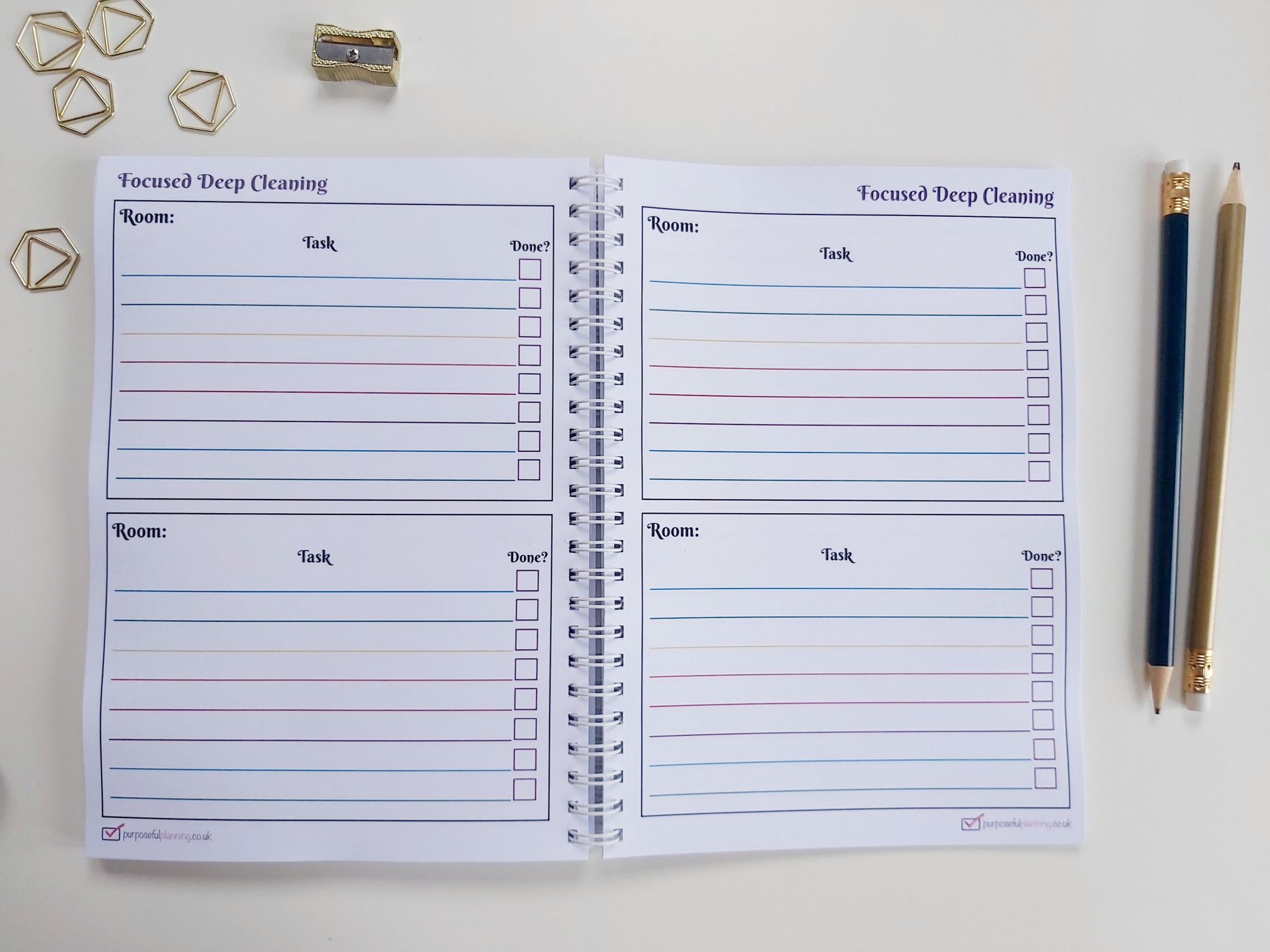 Personalised Cleaning Diary Notebook