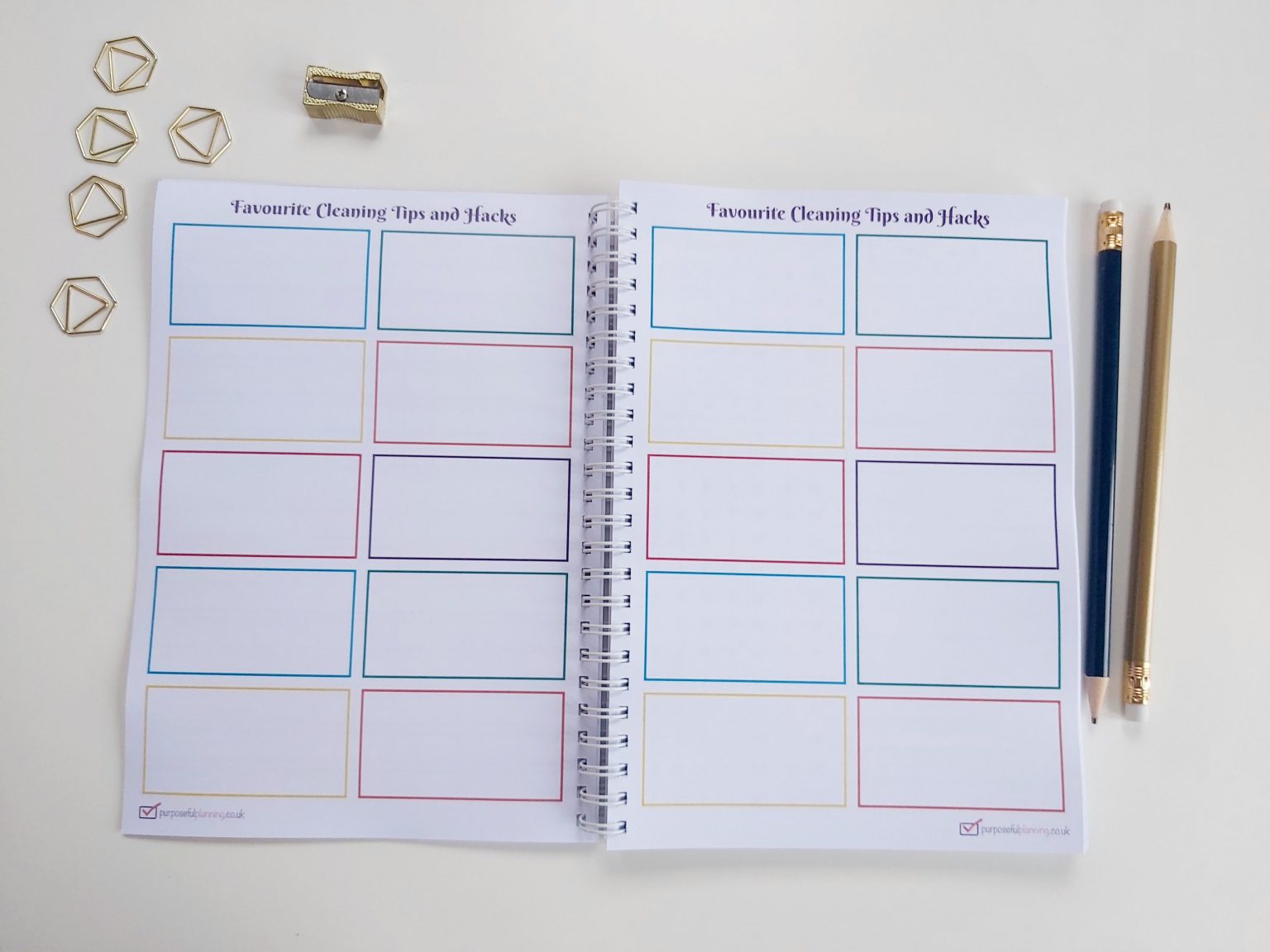 Personalised Cleaning Diary Notebook