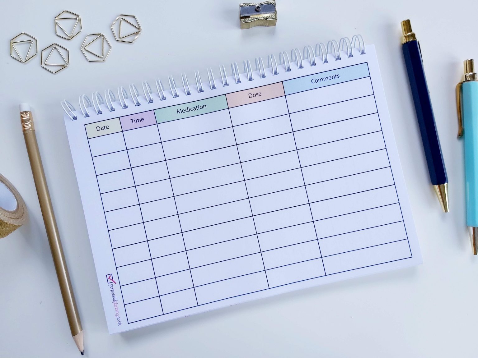 Medication Tracker Notebook Planner