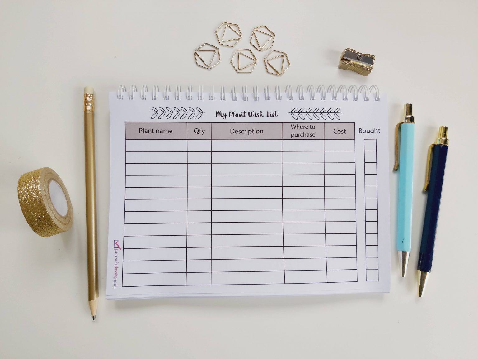 Personalised Garden Planner Notebook