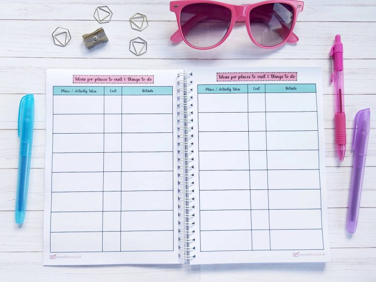 Holiday and Travel Planner Notebook